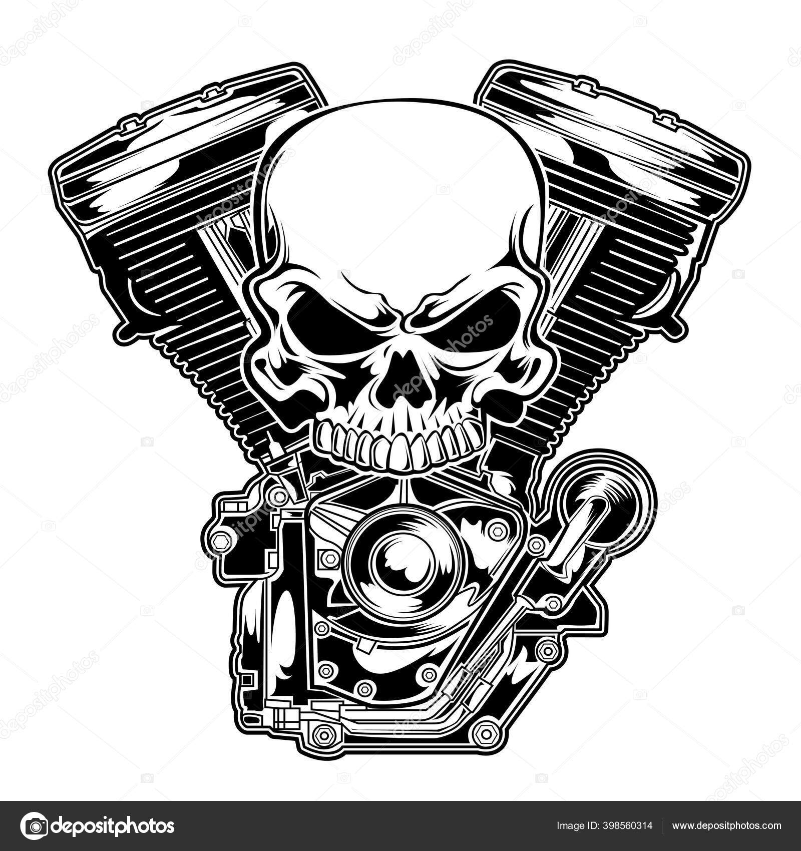 Motorcycle Engine Art