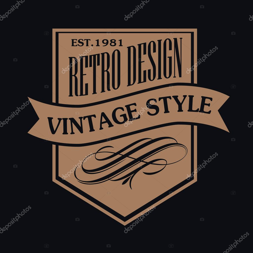 Vintage Retro Insignia Etiqueta Diseño Colección Vector Vector de stock ...
