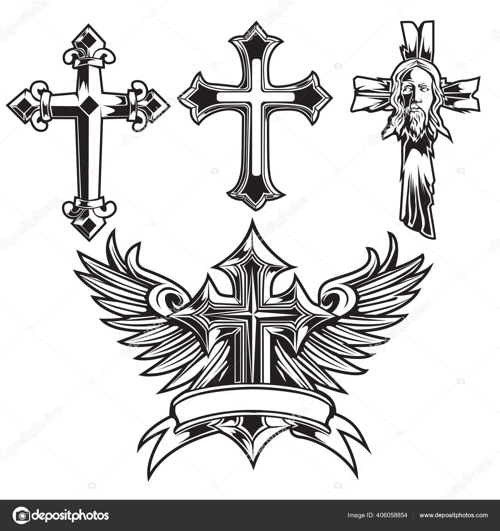 Christian Cross Drawings
