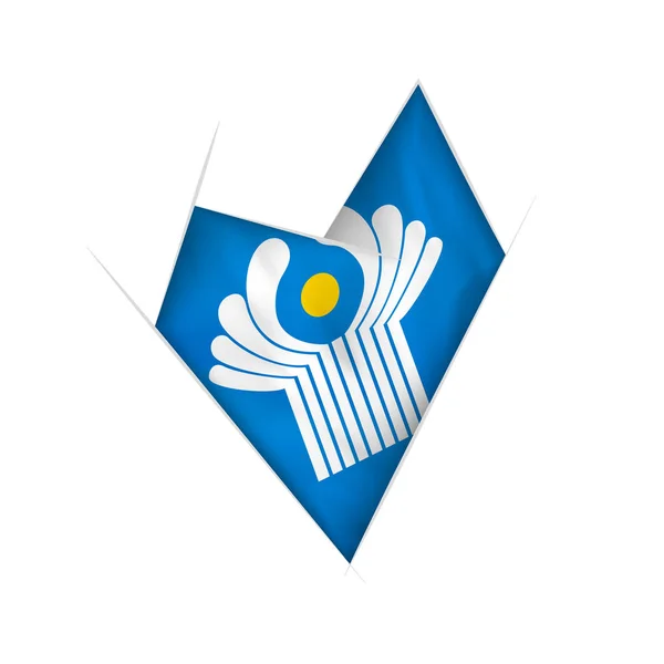 CIS flag location map pin icon on white background. Stock Vector by ...