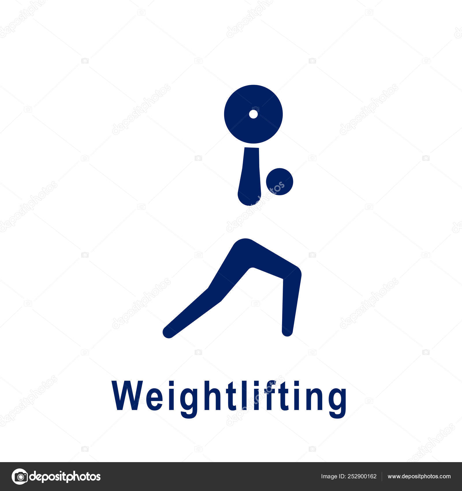 Weightlifting pictogram, new sport icon. Stock Vector Image by ©boldg ...