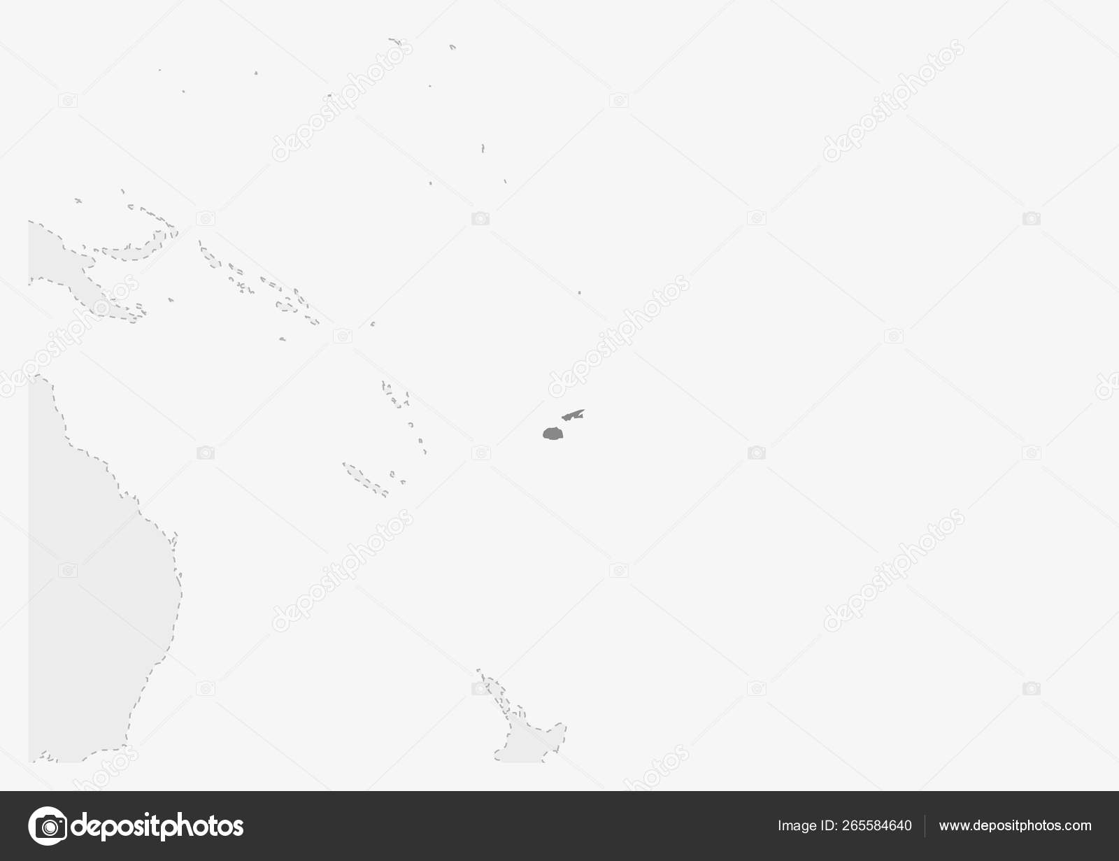 Mapa de Oceanía con el mapa de Fiyi resaltado Vector de stock por ...