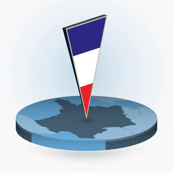 Isometric Paper Map France Triangular Flag France Isometric Style Map ...
