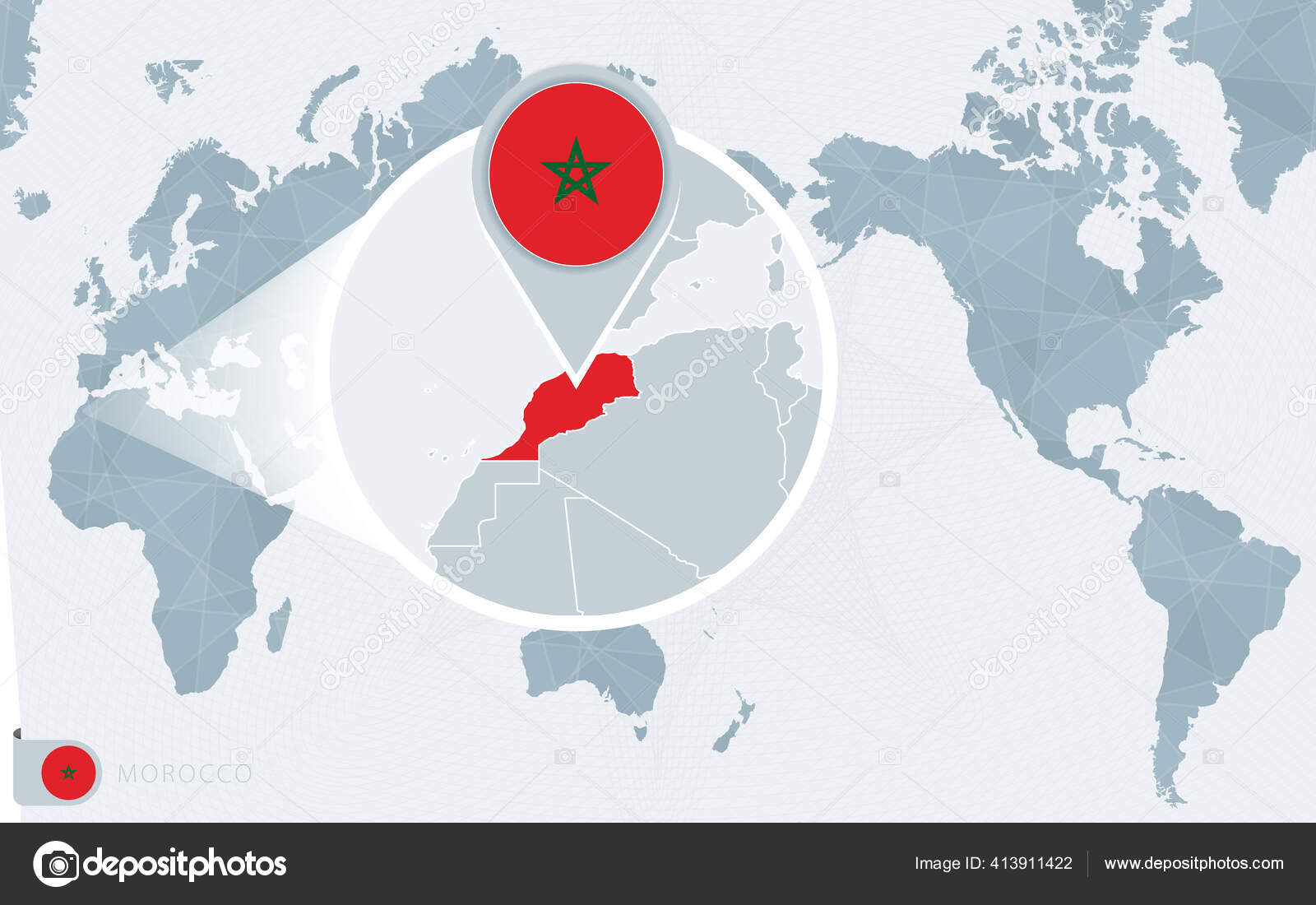 morocco map of earth