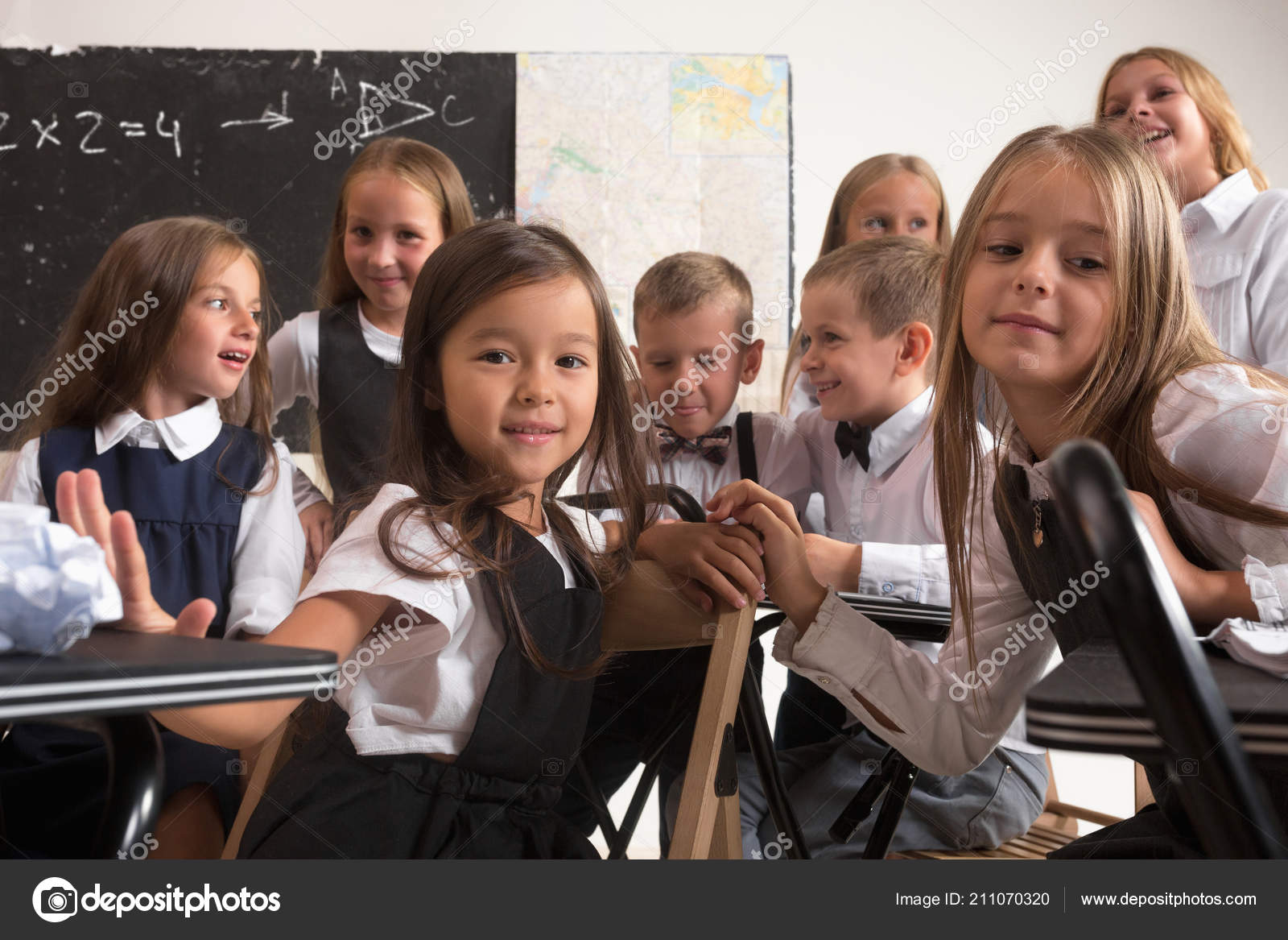 School children in classroom at lesson — Stock Photo © vova130555@gmail ...