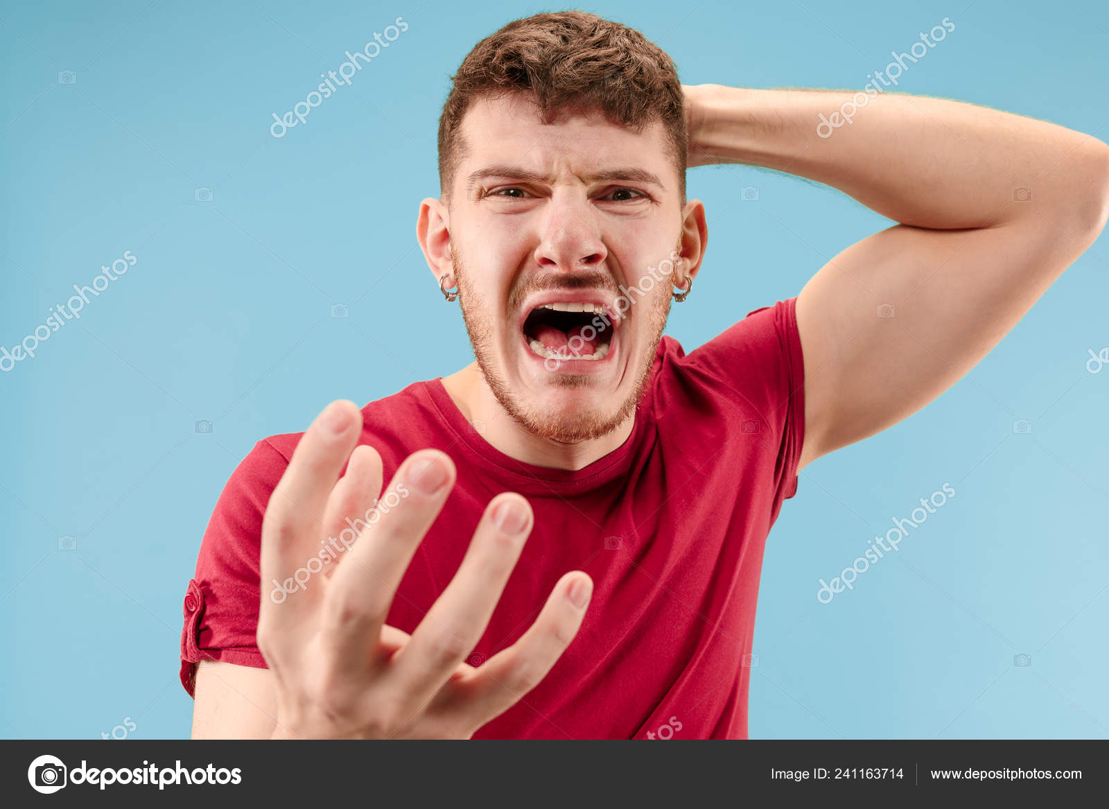 Angry Screaming Face