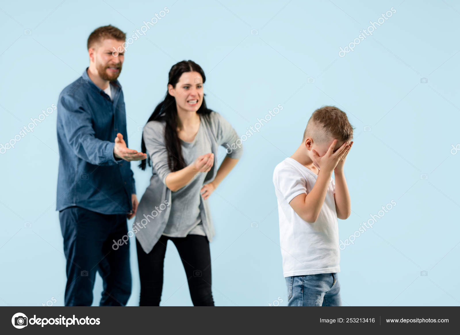 Angry parents scolding their son at home Stock Photo by ©vova130555 ...
