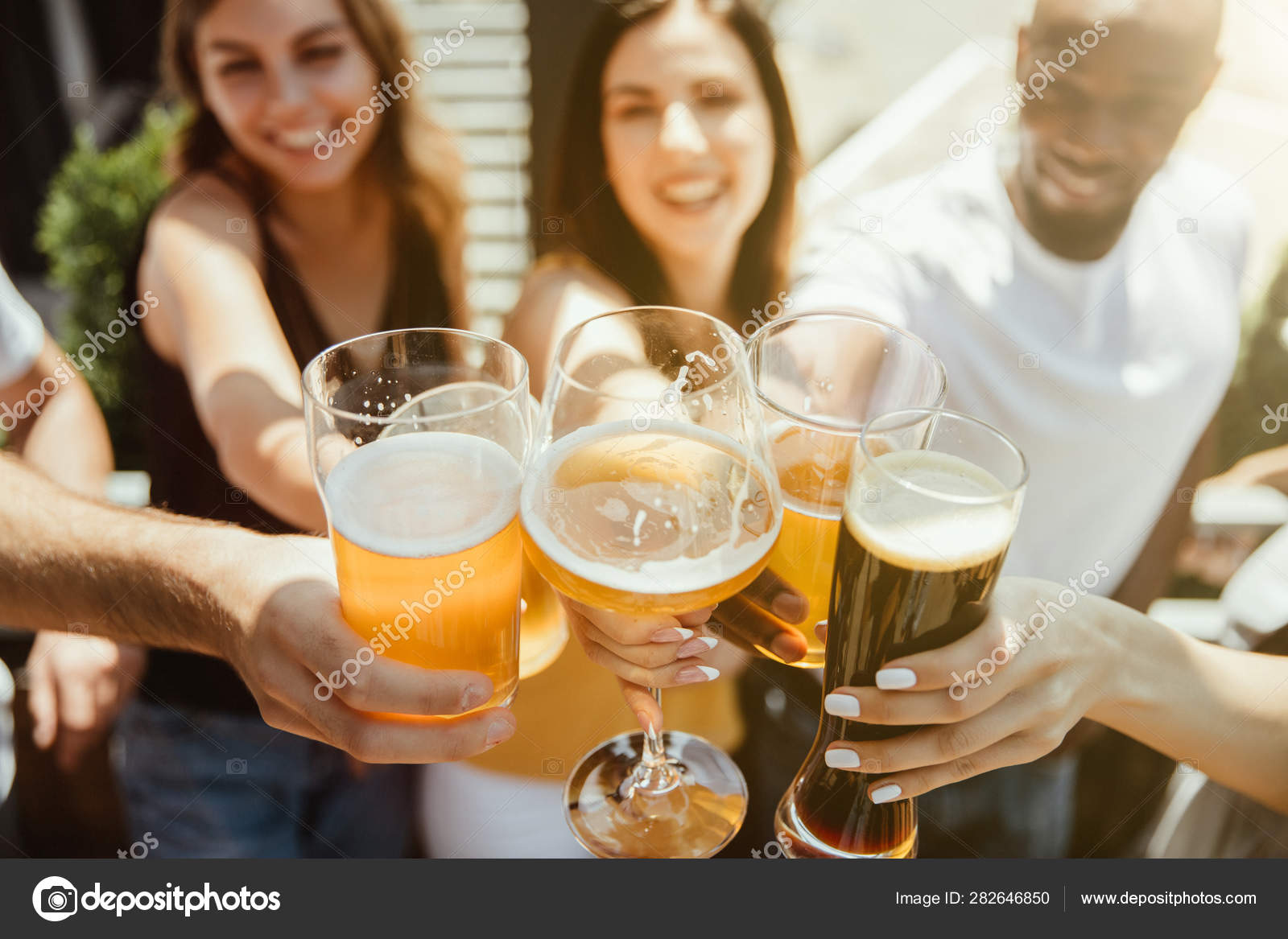 Friends Drinking Together