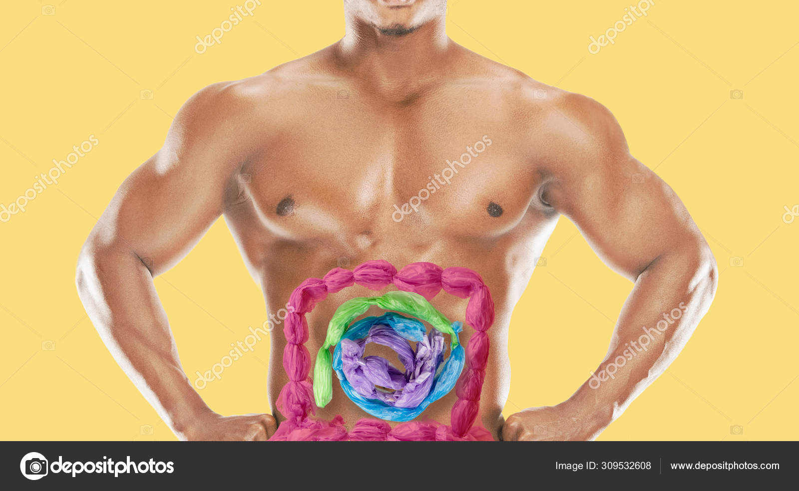 We are what we eat - concept of environmental pollution of plastic ...