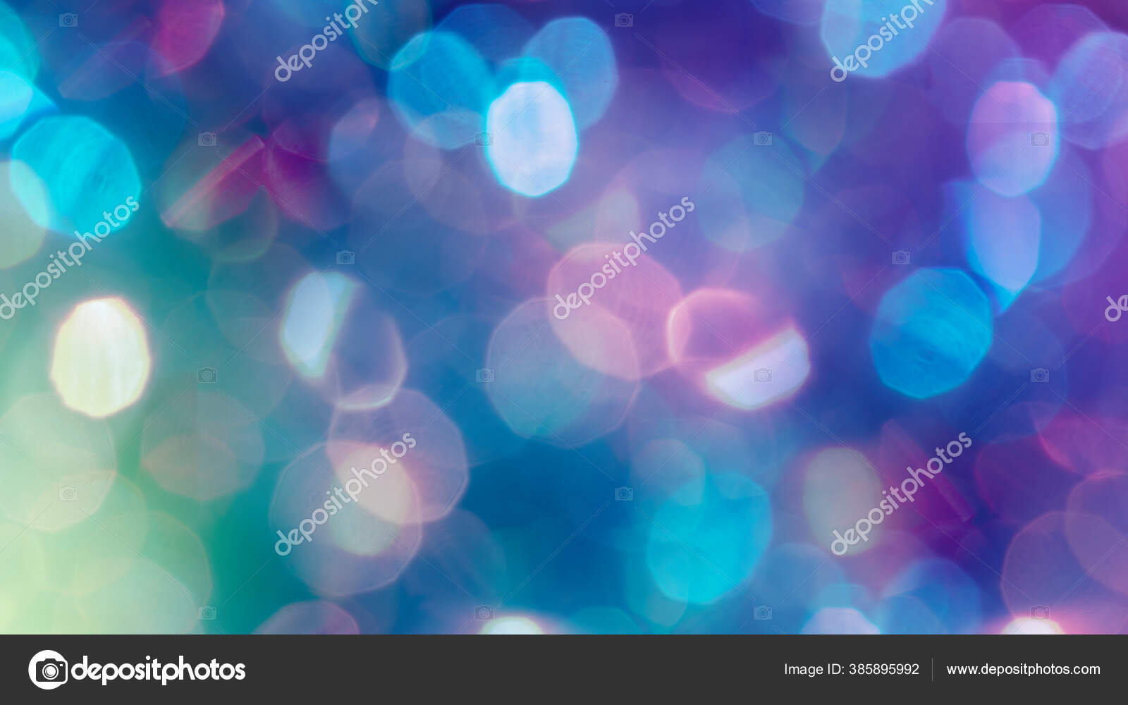 Multicolored defocused bokeh lights background - horizontal wallpaper ...