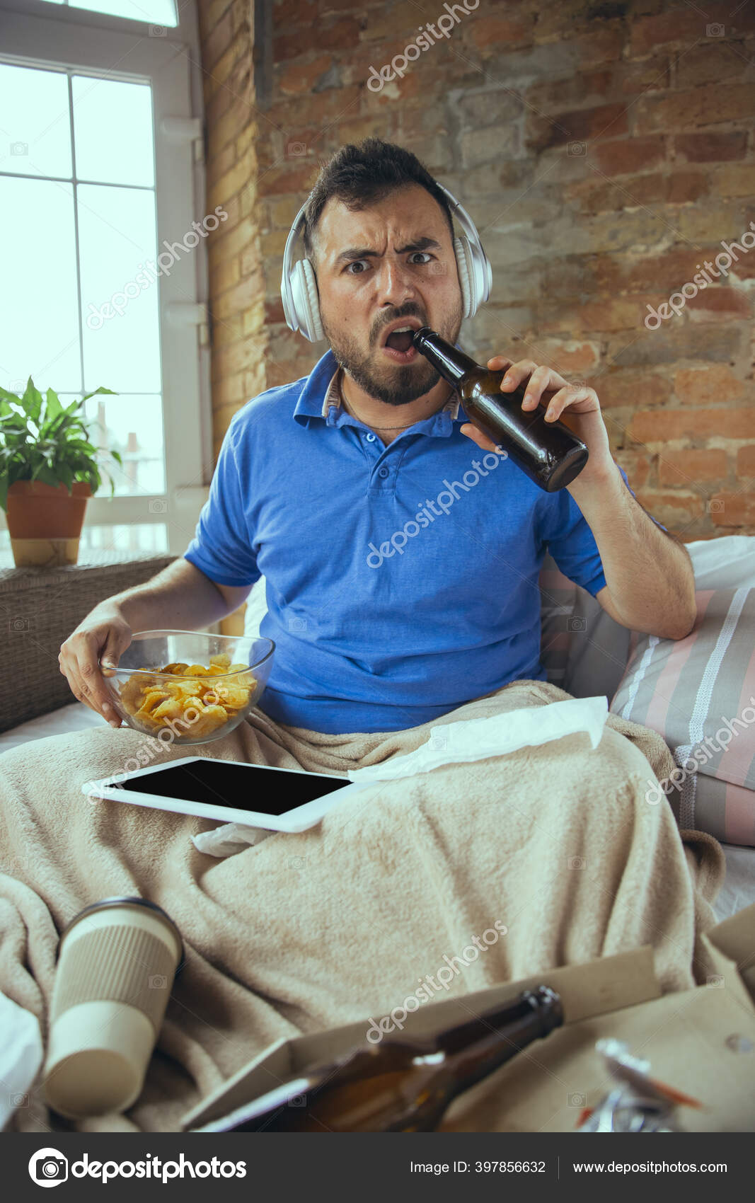 Lazy Man Watching Tv