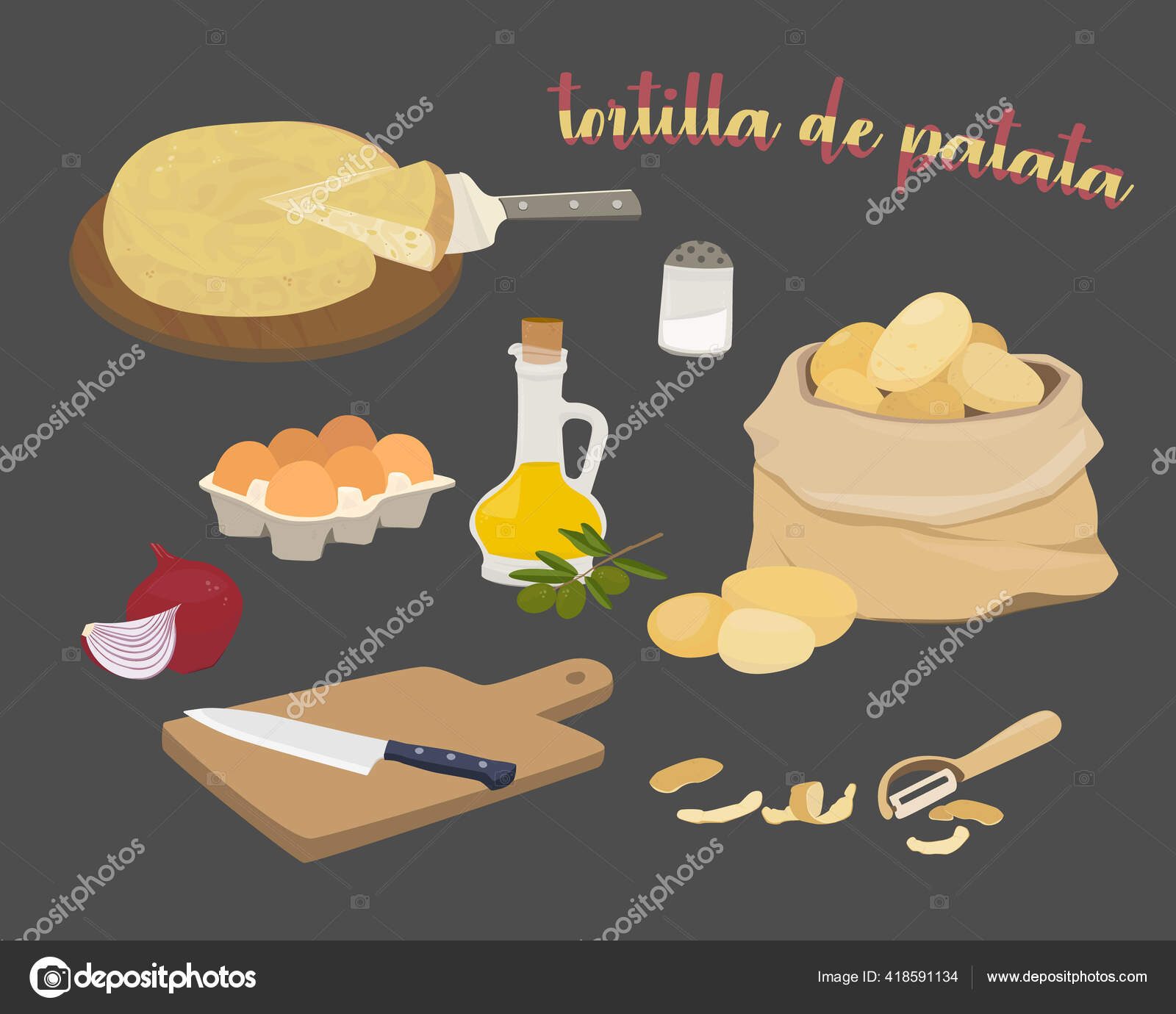 Spanish Tortilla Clipart