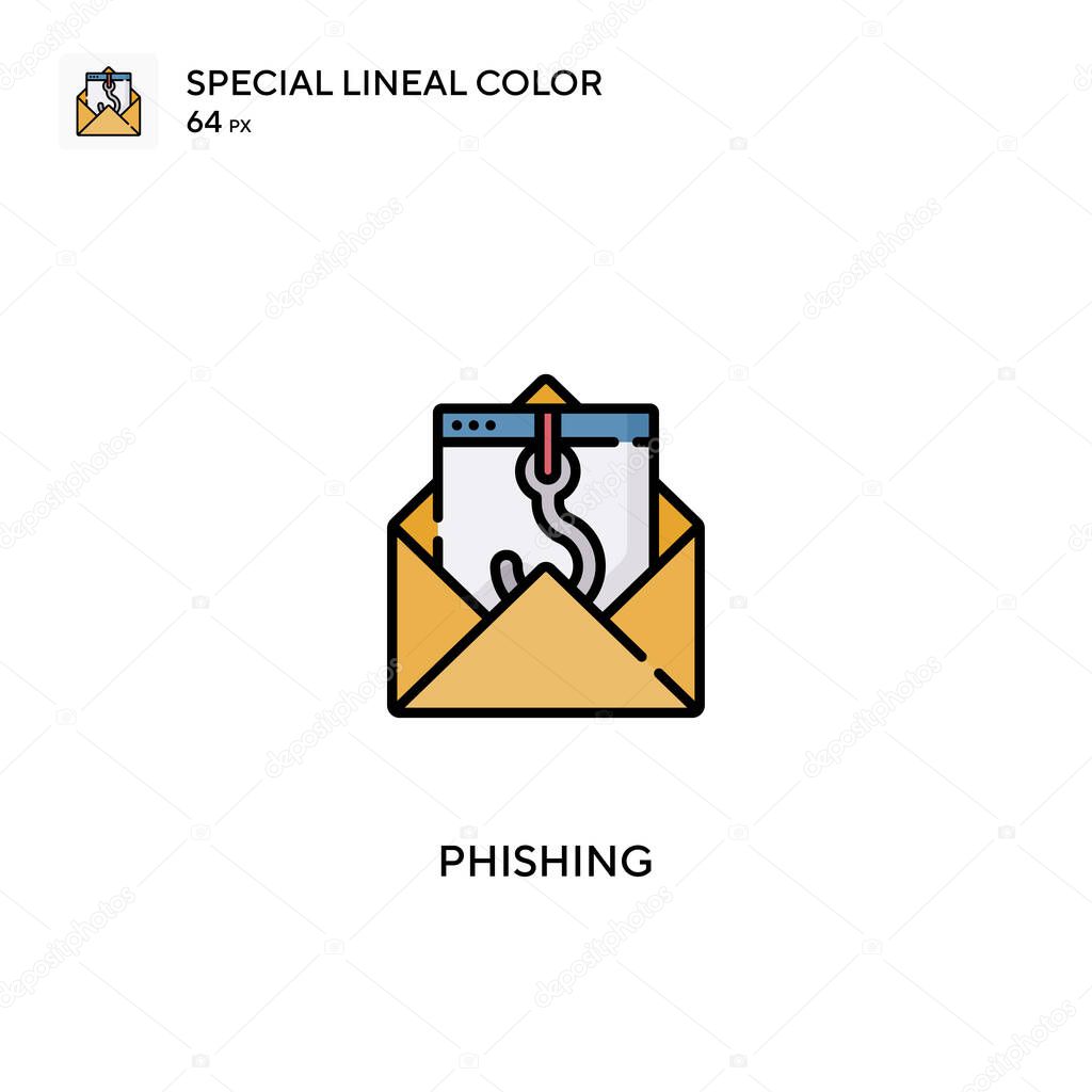Phishing icono especial vector de color lineal. Iconos de phishing para ...