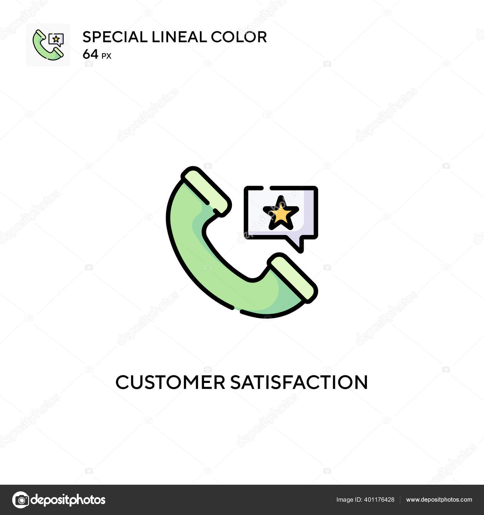 Customer Satisfaction Special Lineal Color Vector Icon Customer ...
