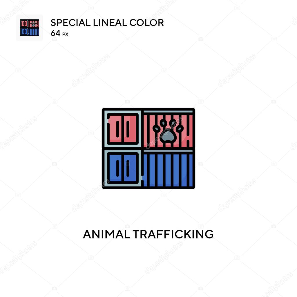 Tráfico de animales Icono especial de vector de color lineal. Iconos de ...