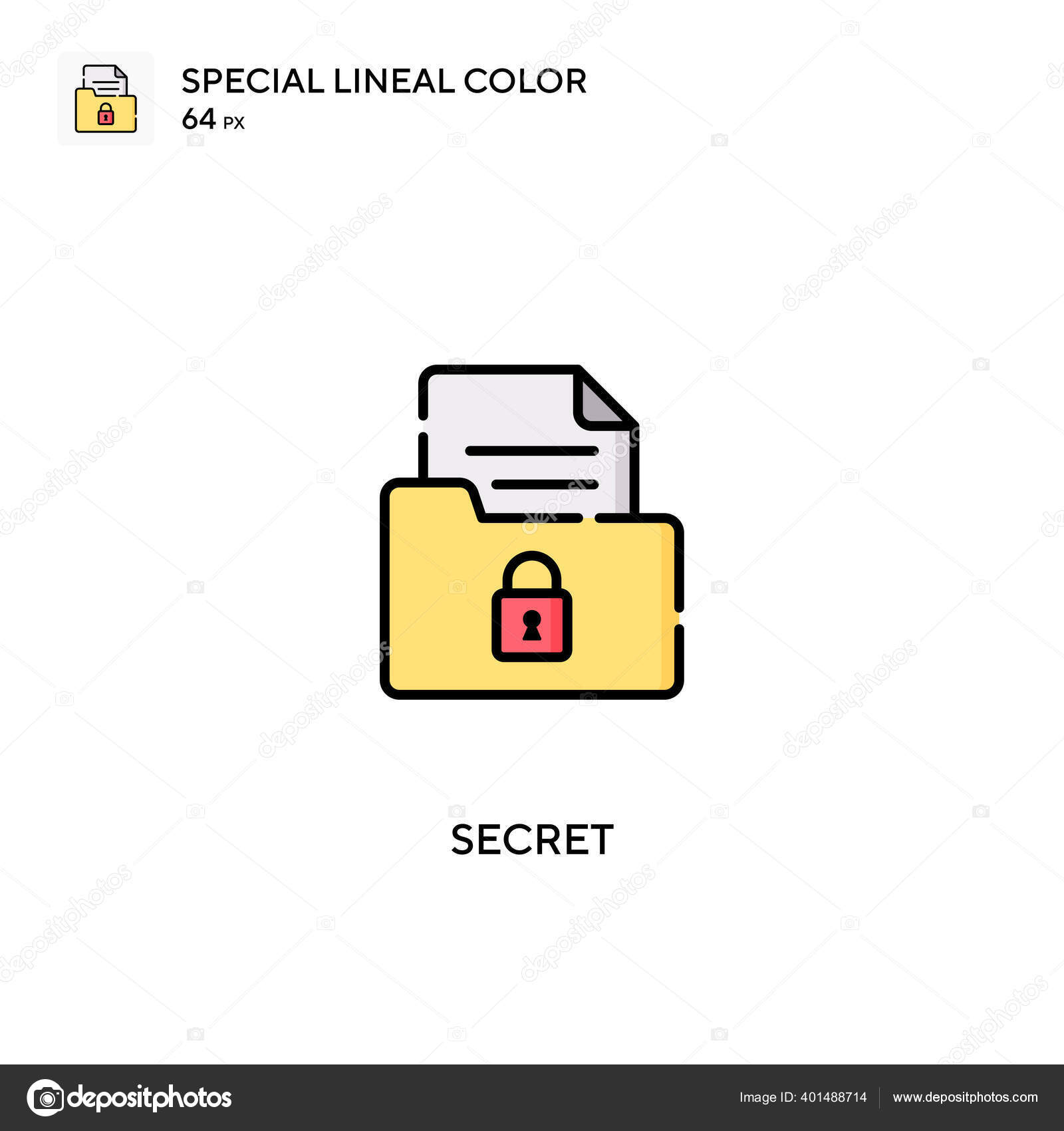 Secret Special Lineal Color Vector Icon Secret Icons Your Business ...