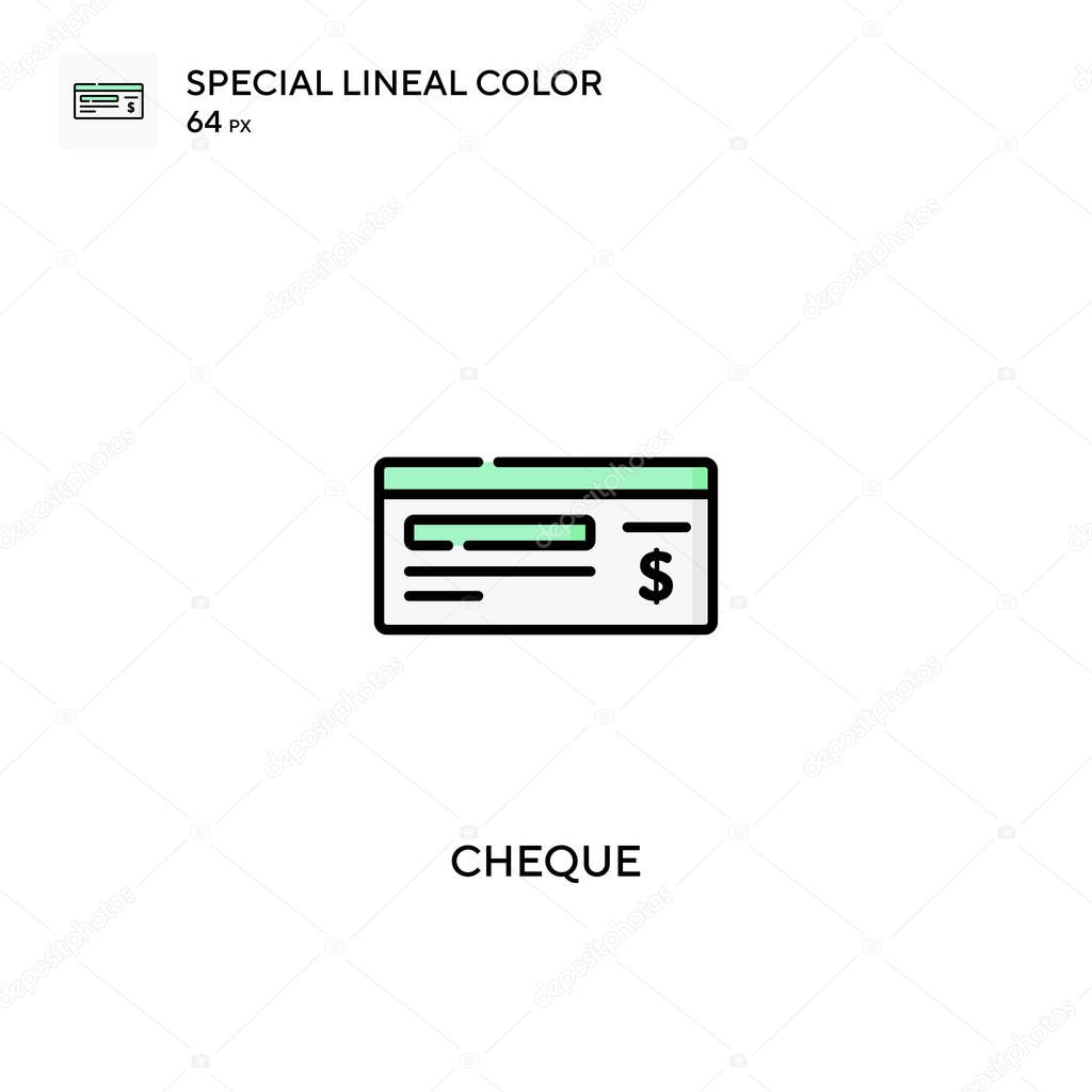 Cheque Icono especial de vector de color lineal. Cheque iconos para su ...
