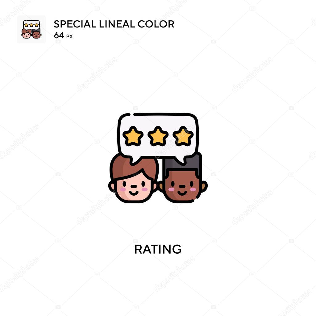 Valoración Icono especial de vector de color lineal. Iconos de ...