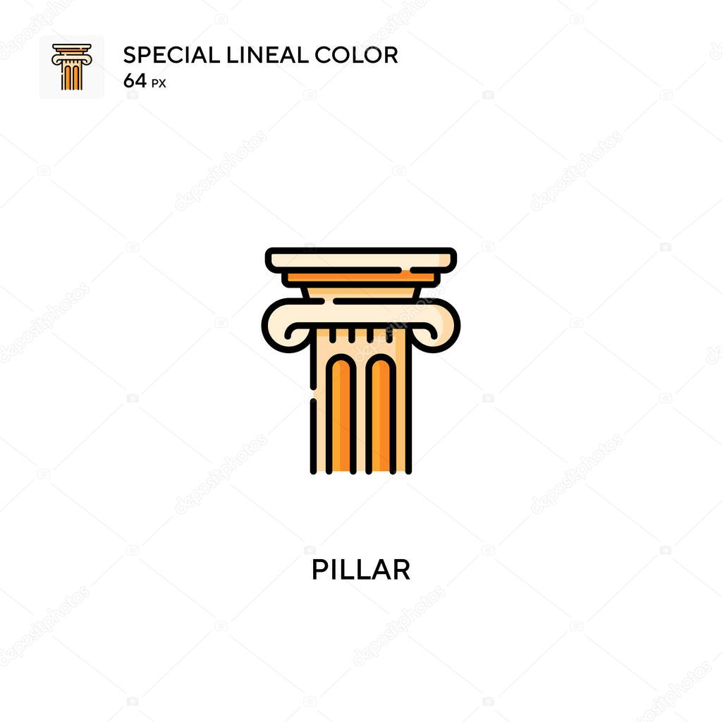 Pilar Icono especial de vector de color lineal. Iconos de pilares para ...