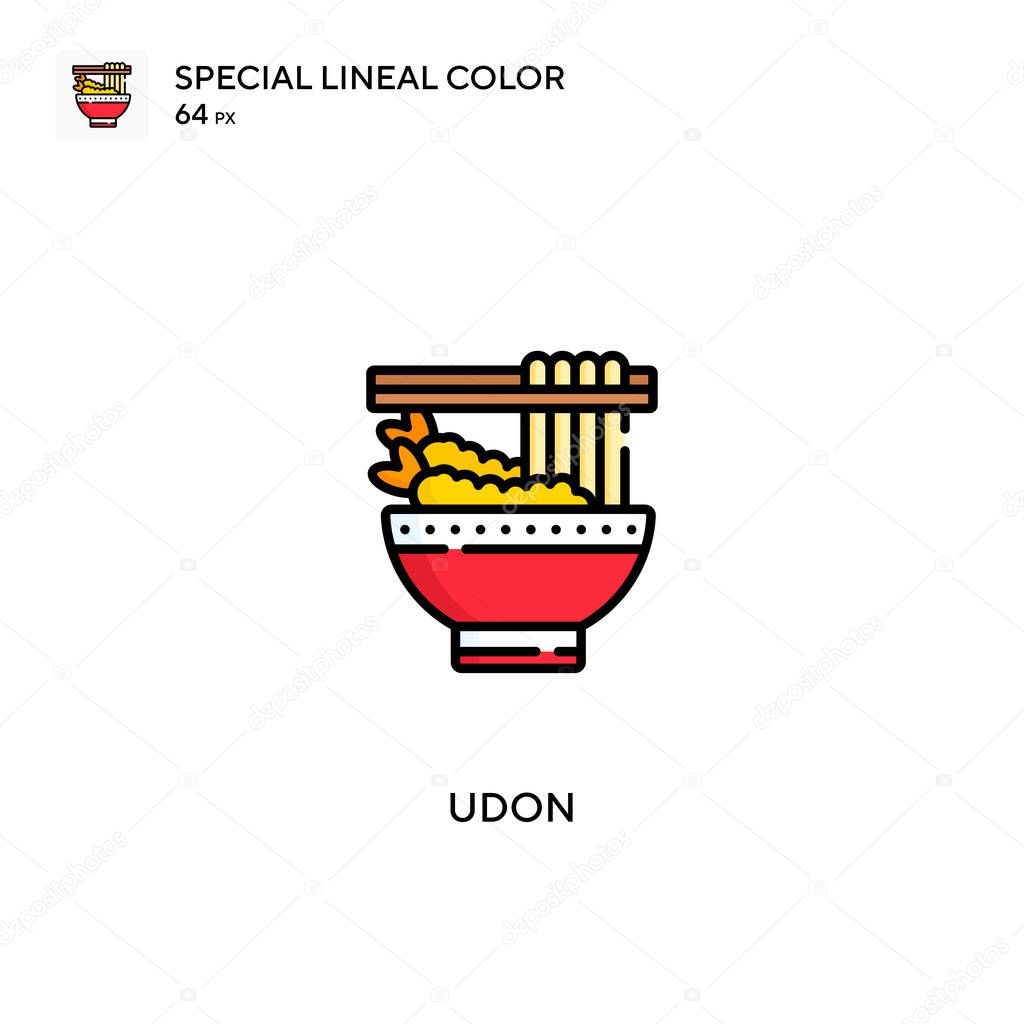 Udon Icono especial de vector de color lineal. Iconos de Udon para su ...