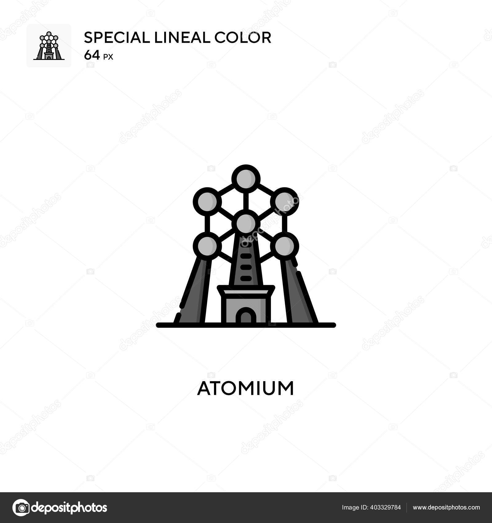 Atomium Special Lineal Color Icon Illustration Symbol Design Template ... Atomium Special Lineal Color Icon Illustration Symbol Design Template ...