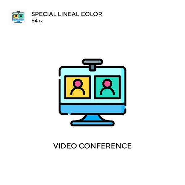 Video Conference Special Lineal Color Icon Illustration Symbol Design Template Stock Vector ...