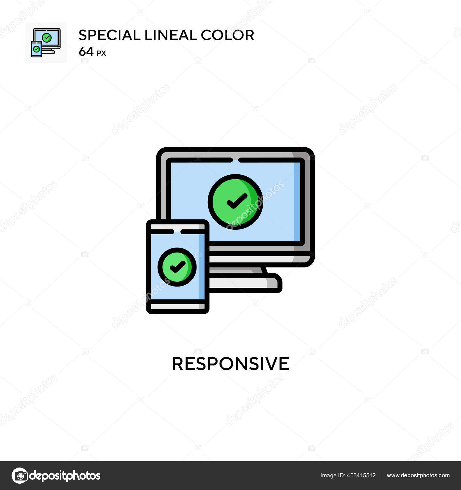 Responsive Special Lineal Color Icon Illustration Symbol Design ...