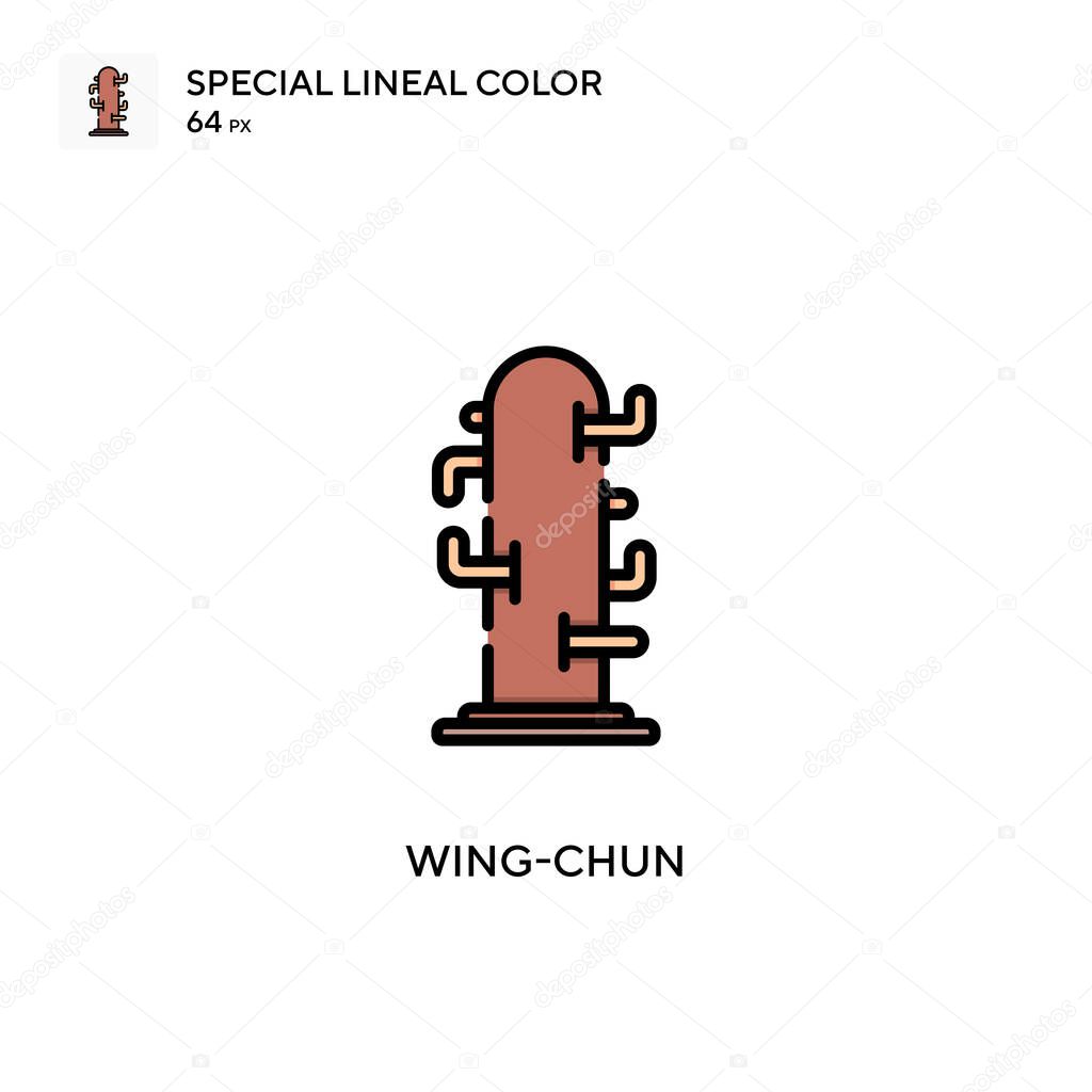 Wing-chun Icono especial de color lineal. Plantilla de diseño de símbolo de ilustración para ...
