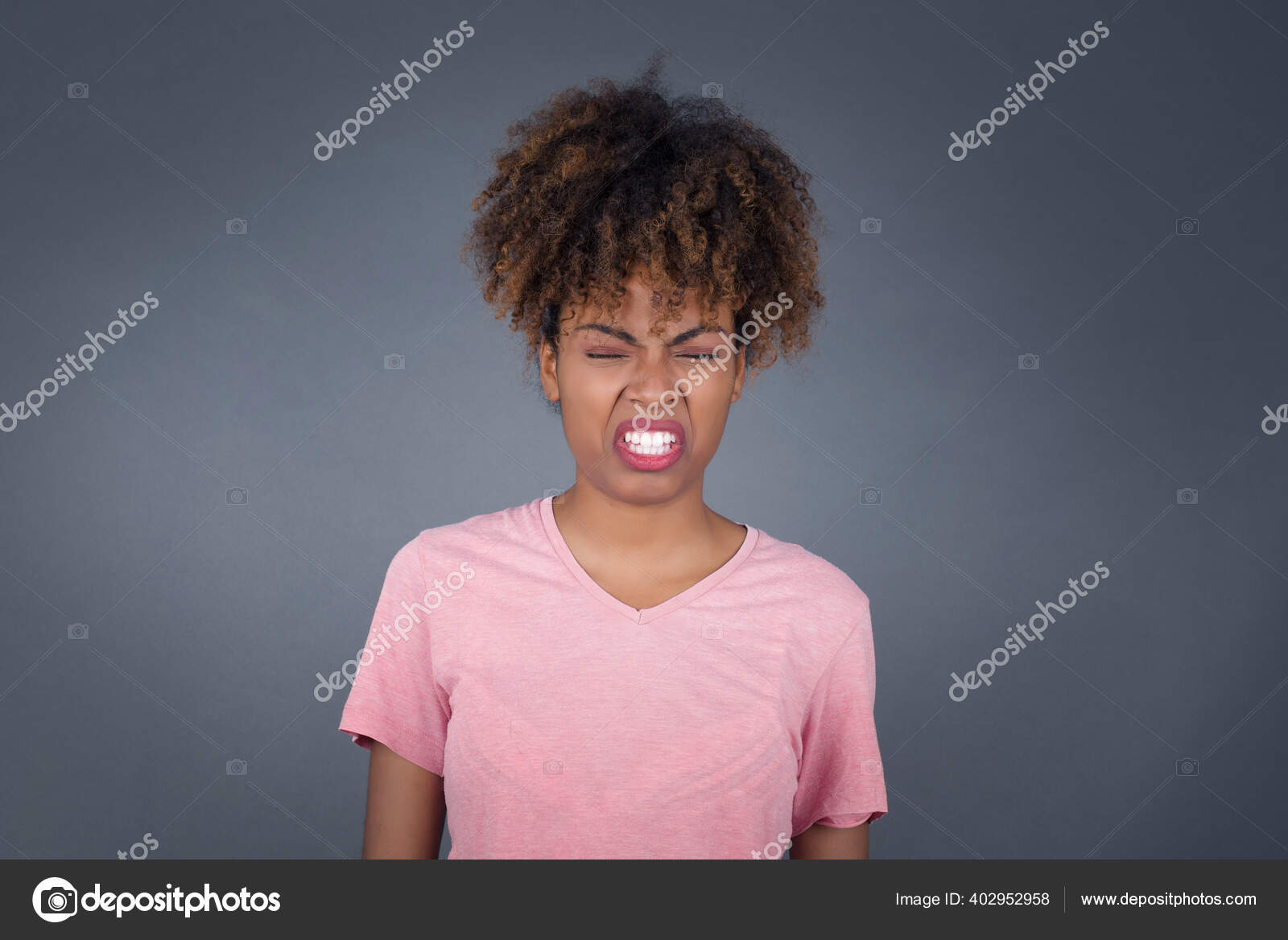 Negative Human Expressions Attitude Angry Dissatisfied Young Beautiful ...