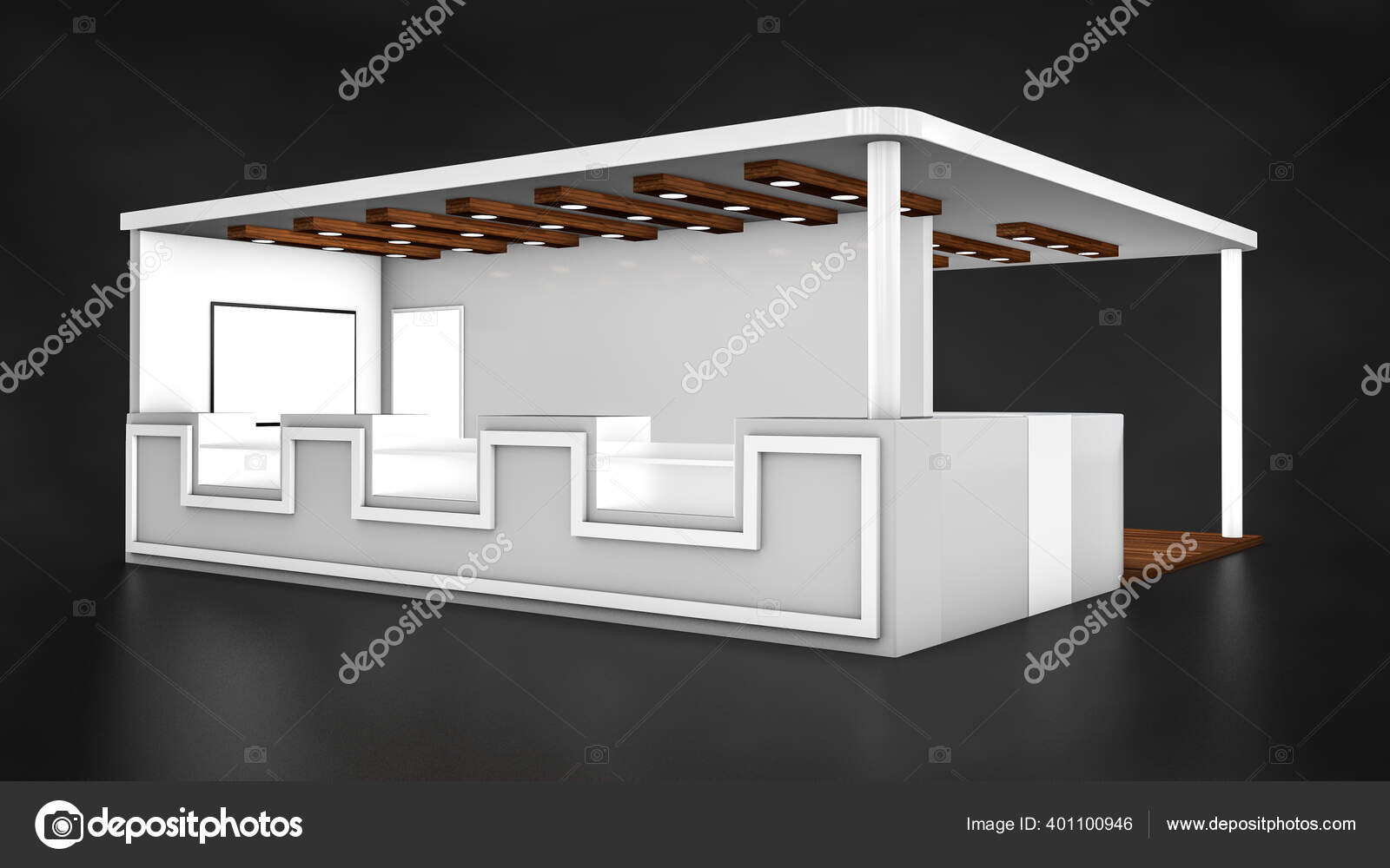 Illustration Empty Exhibition Stand — Stock Photo © hammadkhn #401100946