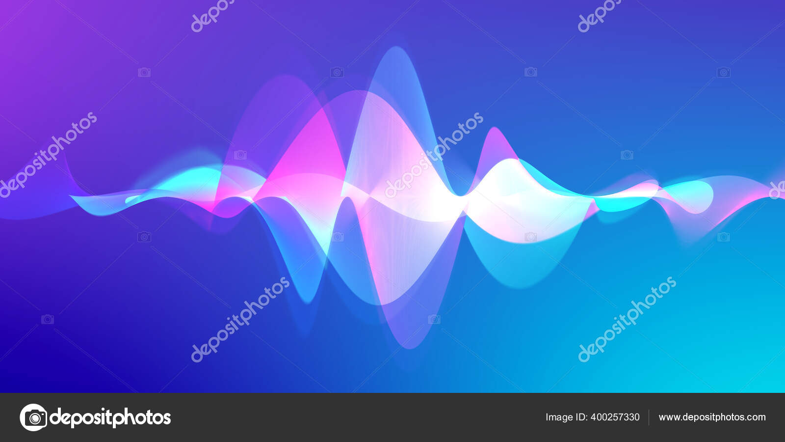 Speaking Sound Wave Lines Illustration Colorful Gradient Motion ...