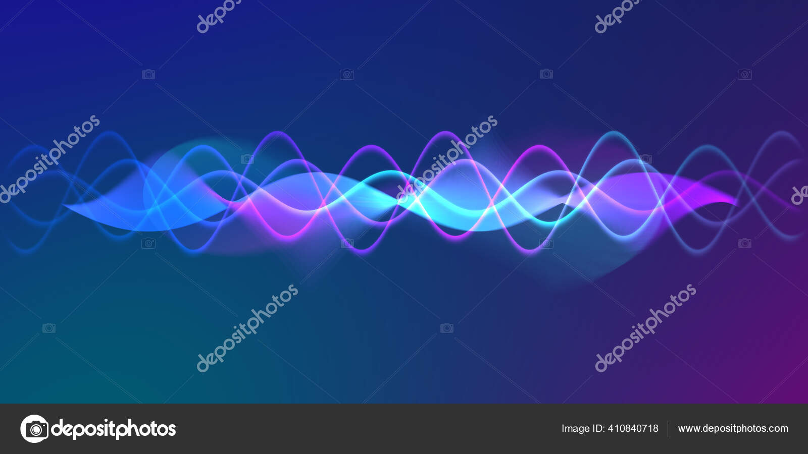 Speaking Sound Wave Lines Illustration Colorful Gradient Motion ...