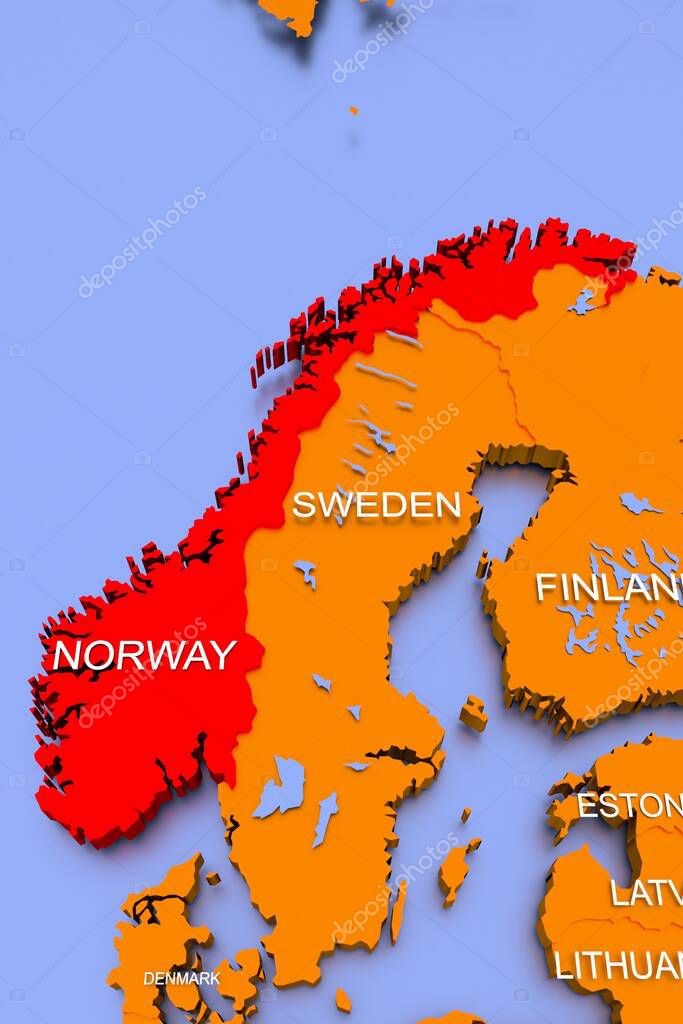 Mapa 3D de la pandemia del virus COVID-19 con colores brillantes en ...