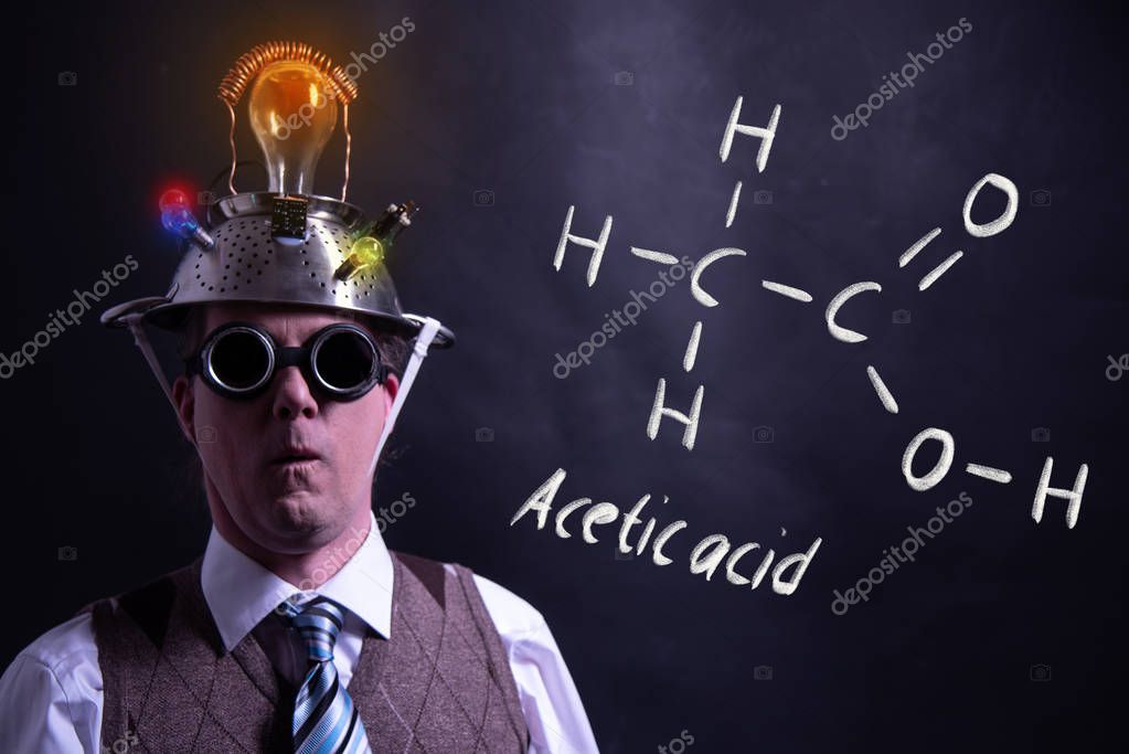 Nerd presenta f rmula qu mica dibujada a mano de cido ac tico CH3COOH 2024