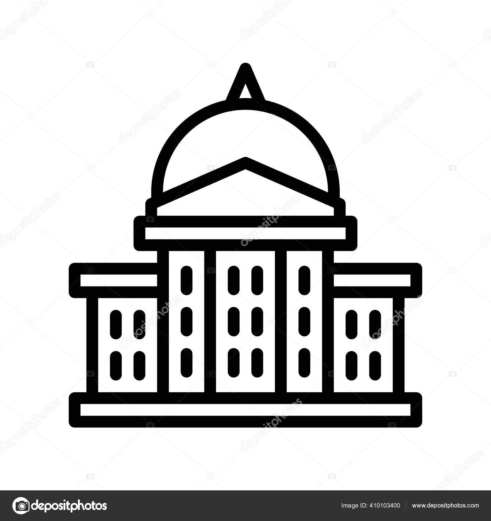 Administrative Related High Court Judge Building Vector Lineal Style ...