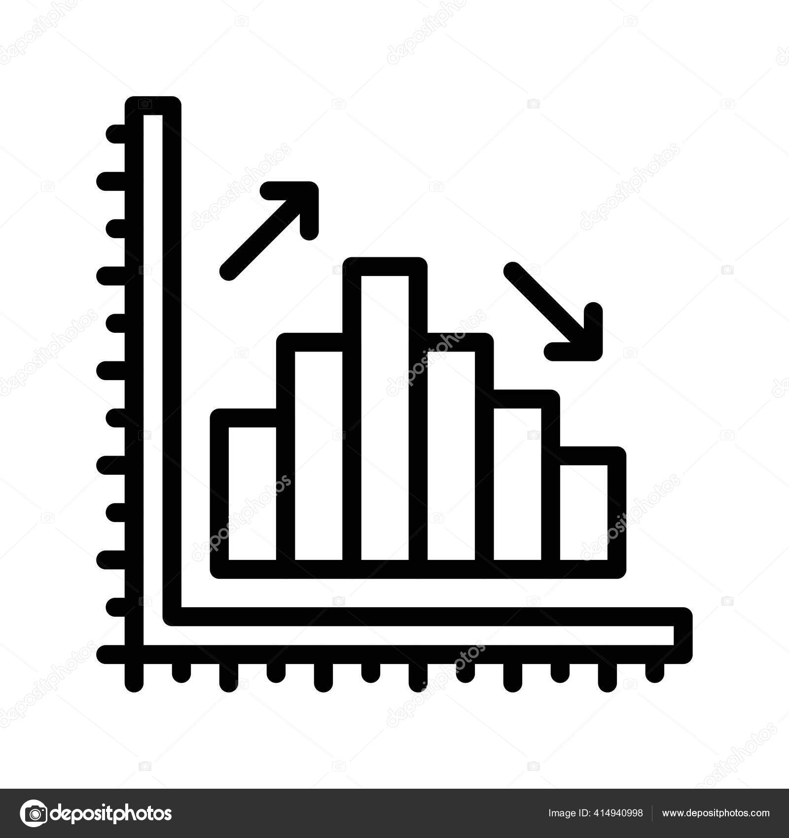 Economic Recession Related Graph Arrow Graph Lines Vectors Lineal Style ...