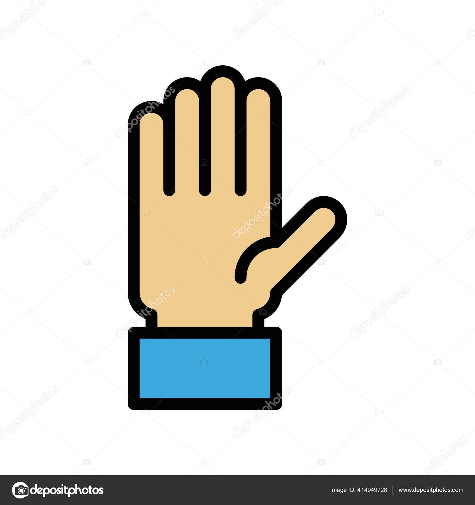 Raising Hand Vector Back School Filled Style Icon Stock Vector Image by ...