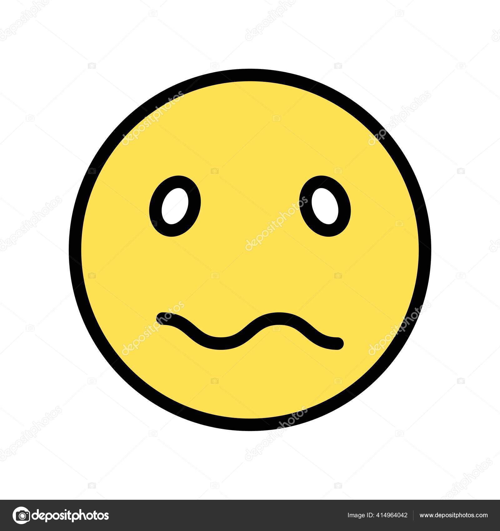 Bored Face Vector Illustration Filled Design Icon Editable Outline ...