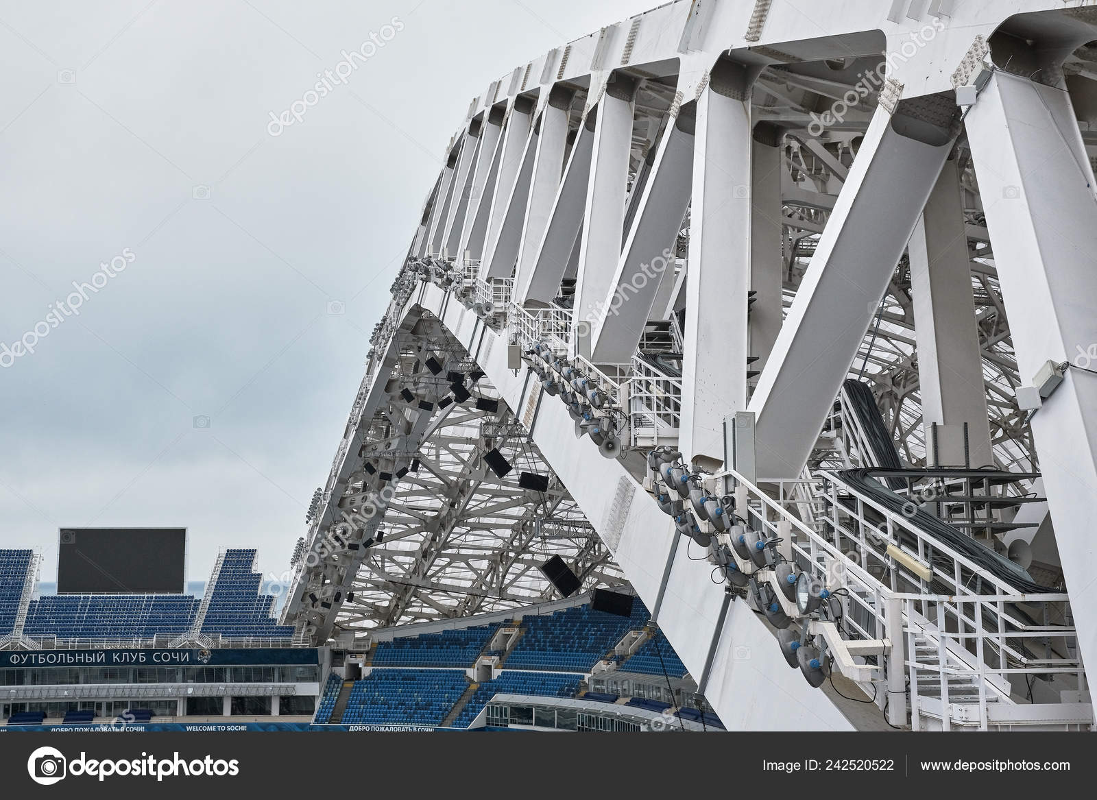 Elements Stadium Construction Construction Stadium Roof – Stock ...