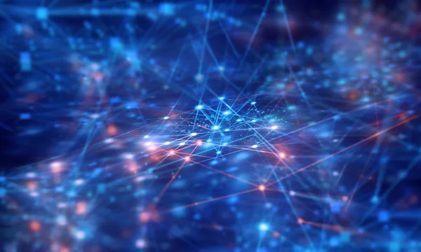 digital technology light internet network background - Stock Image ...