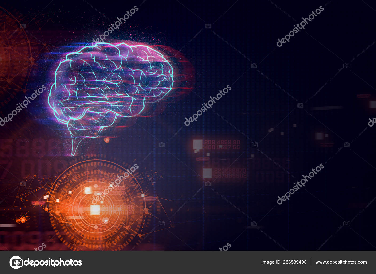 Robotic Micorchip Cpu System Technology Plexus Cell Brain Science ...