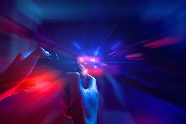 Gamer Boy Hand Holding Joystick Controller Electronic Playing Game ...