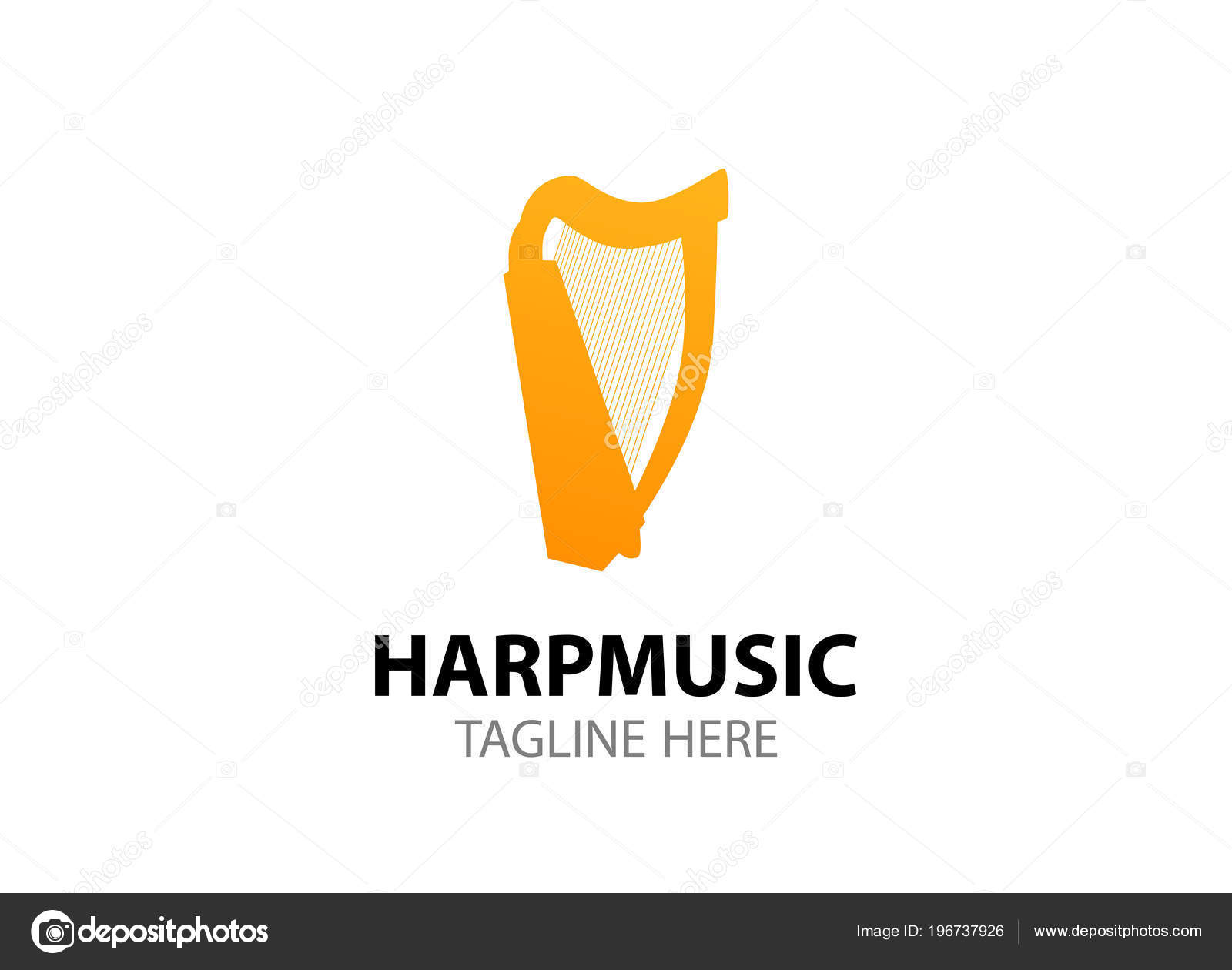 Store Harp Irish Folk Music Logo Template Folk Music Community Stock ...