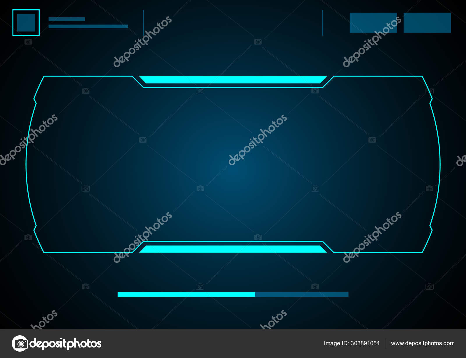 Vector Abstract Technology Future Interface Hud Game Control Panel ...