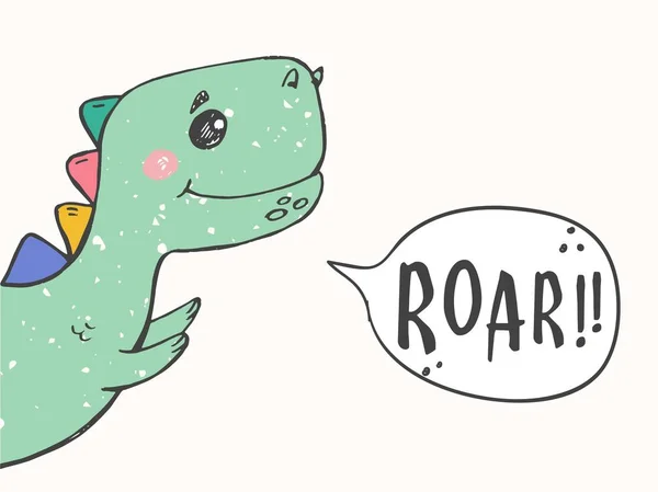 Cute Dinosaur Rawr Drawing