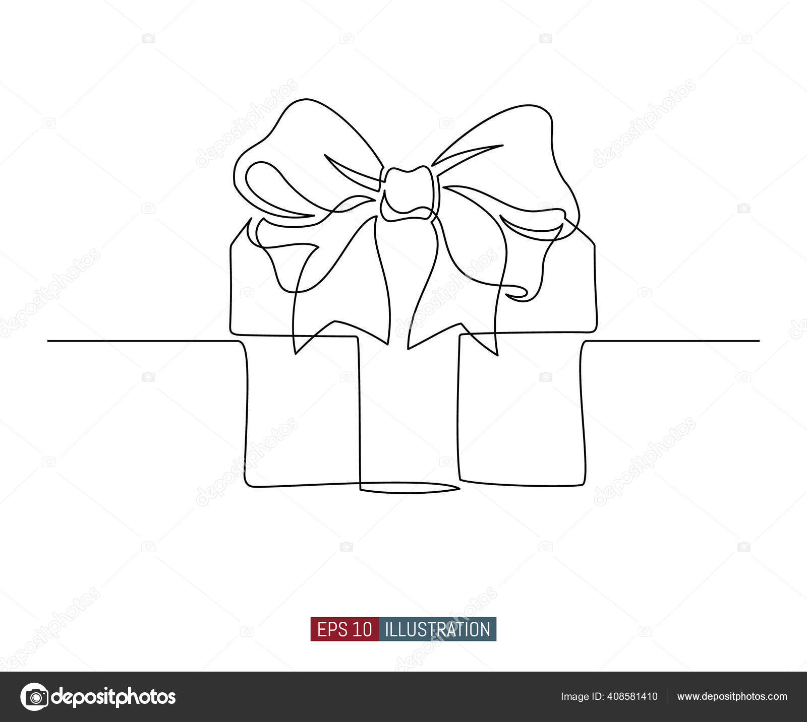 Box Outline Clipart Bows