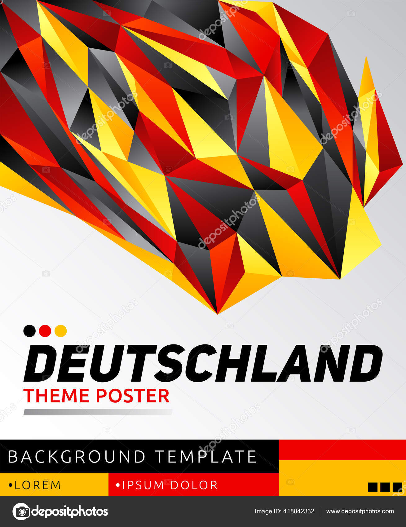 Deutschland Theme Modern Poster Vector Template Illustration German ...