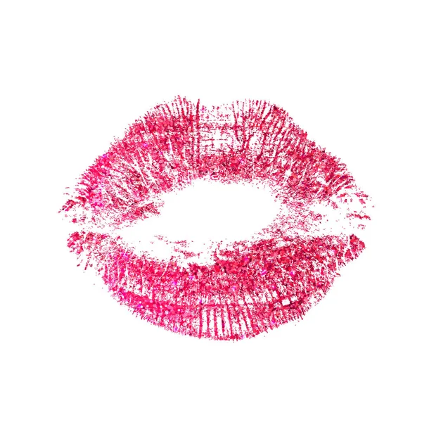 Bright Golden Imprint Lips Vector Image Kiss Isolated Black Background ...
