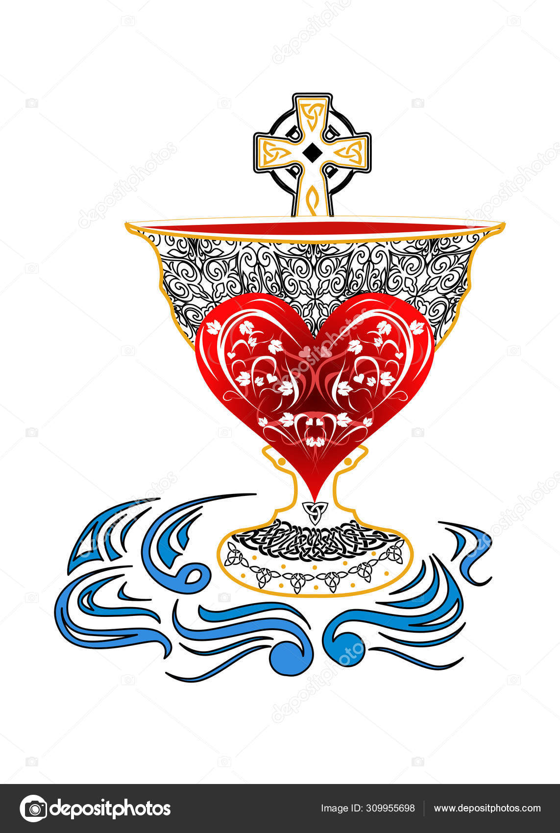 Illustration Grail Flat Design Style Stock Vector Image by ©Caribia ...