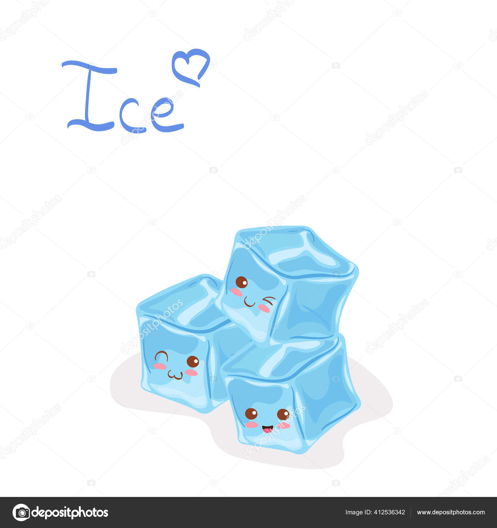 Happy Ice Cube Clipart
